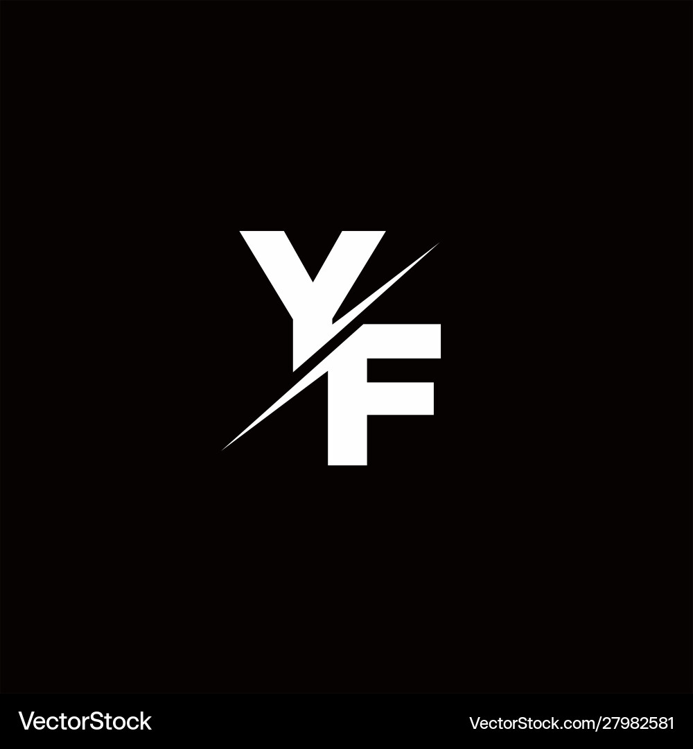 Yf logo letter monogram slash with modern Vector Image