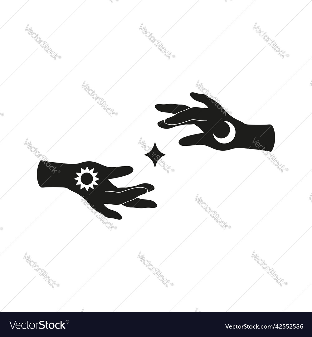 Celestial hands Royalty Free Vector Image - VectorStock