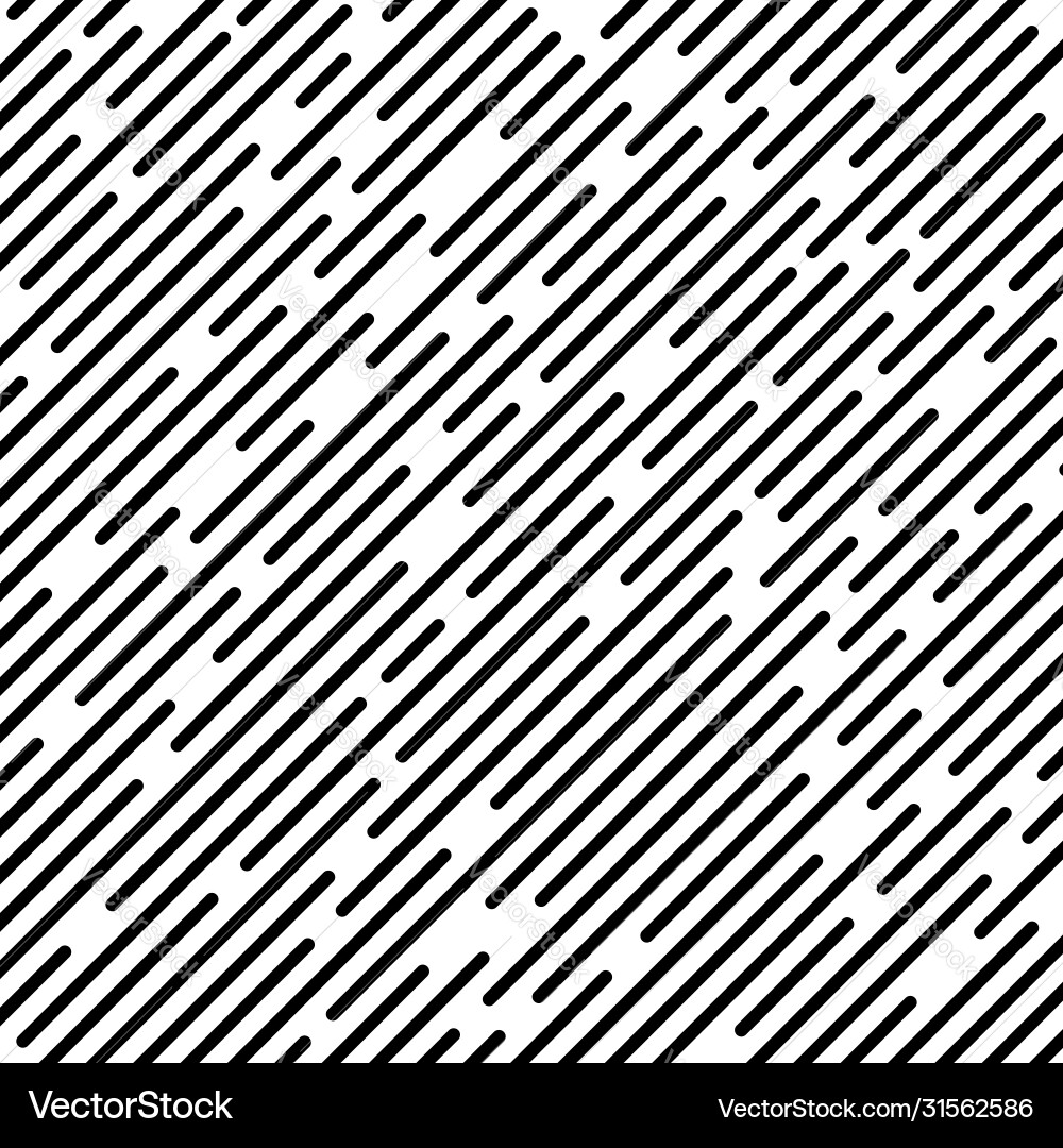 Diagonal black random stripes geometric art Vector Image