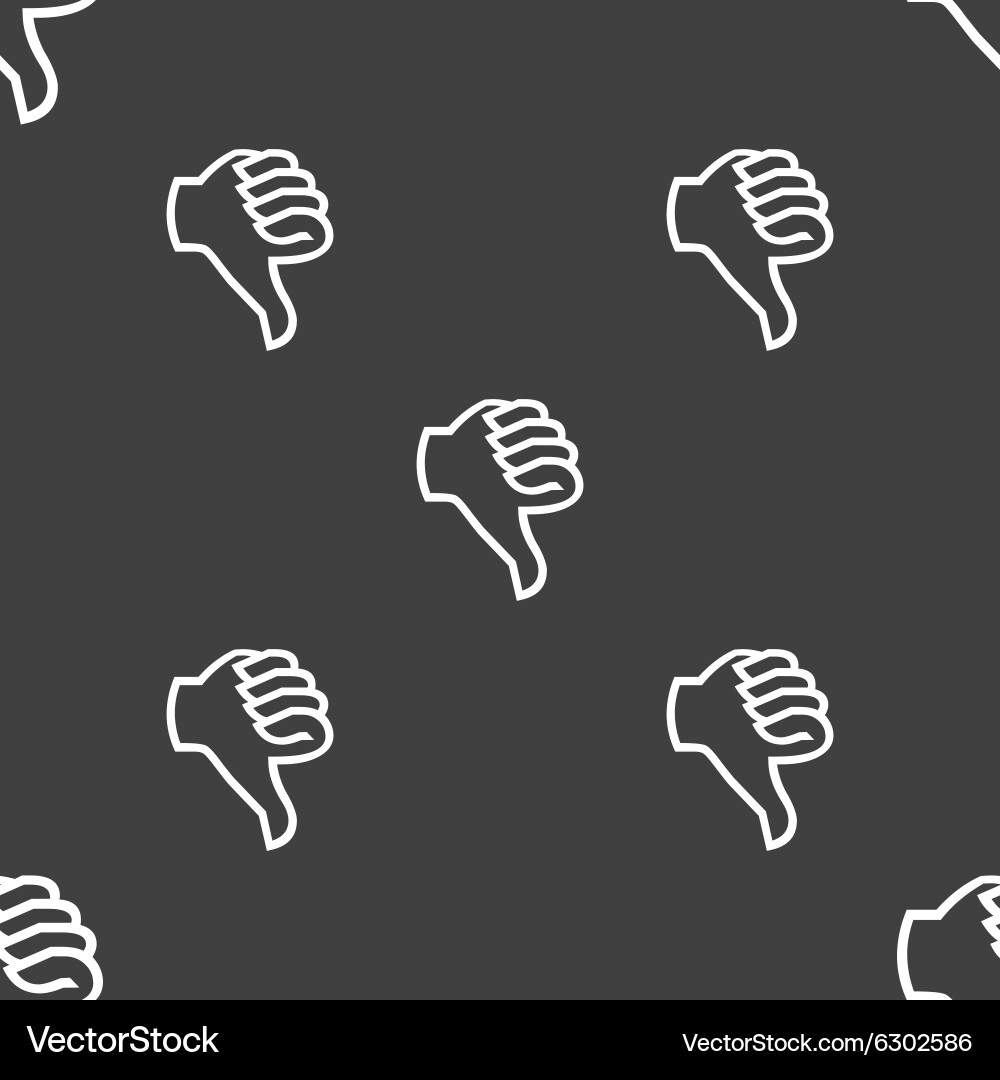 Dislike sign icon thumb down hand finger Vector Image
