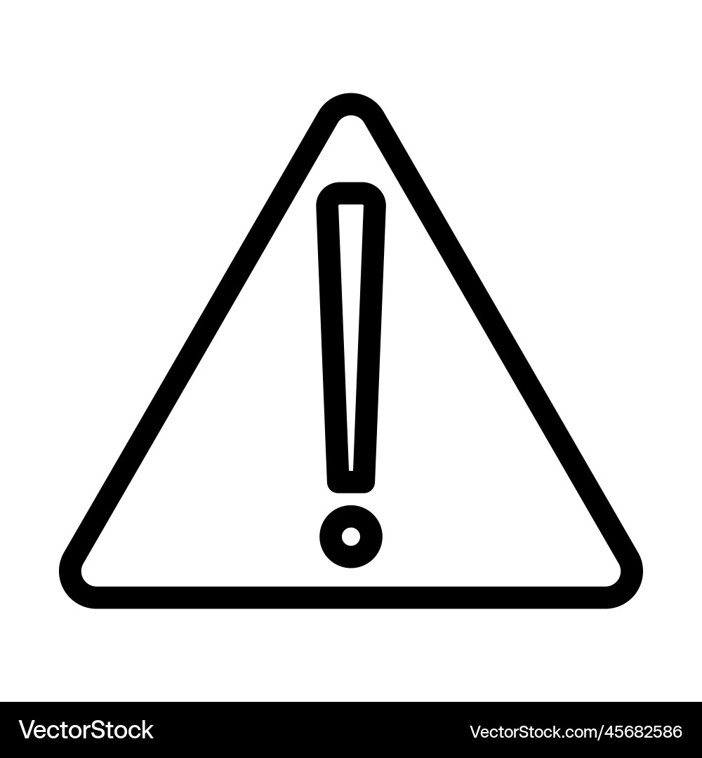 Error message thick line icon Royalty Free Vector Image
