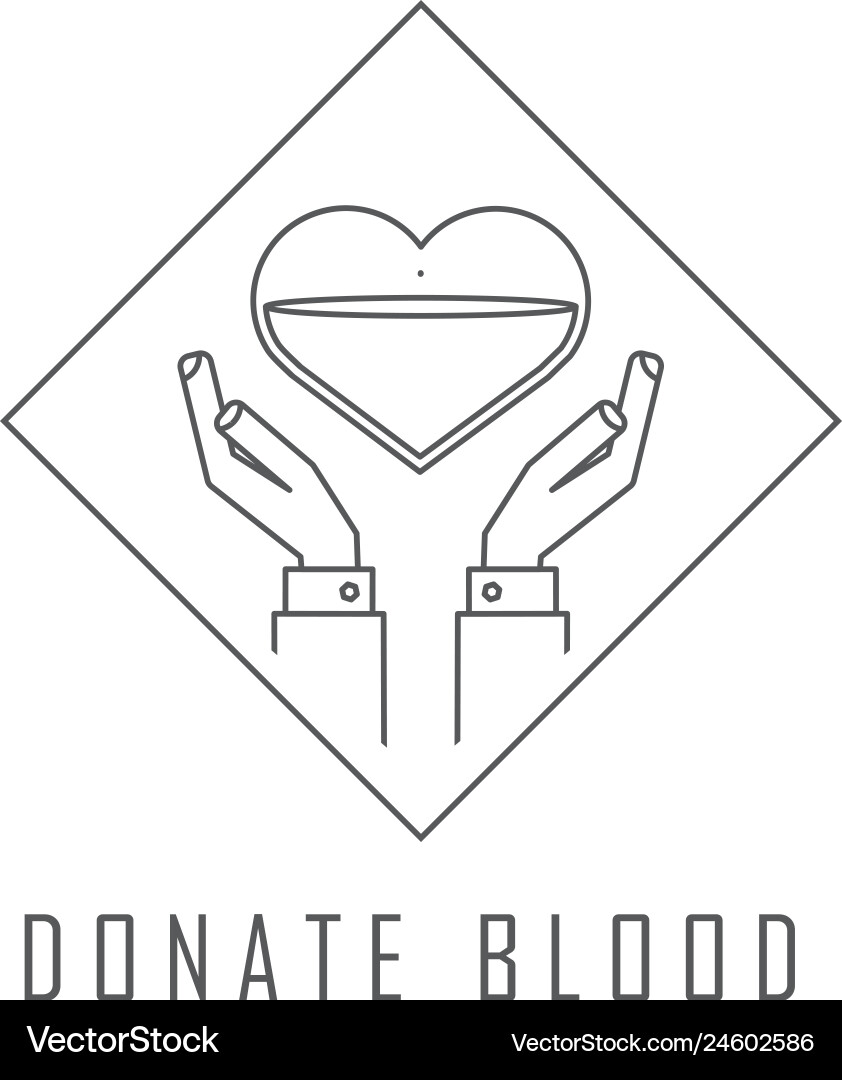 Hands and heart with blood icon design Royalty Free Vector