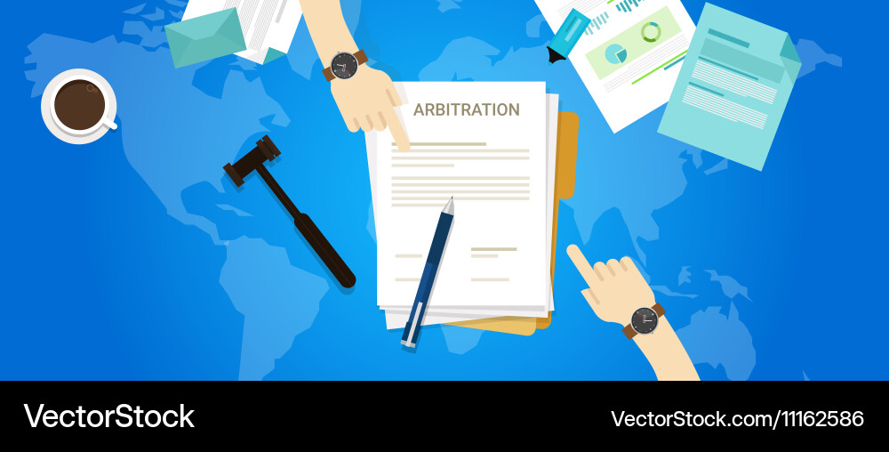 International arbitration mediation court Vector Image