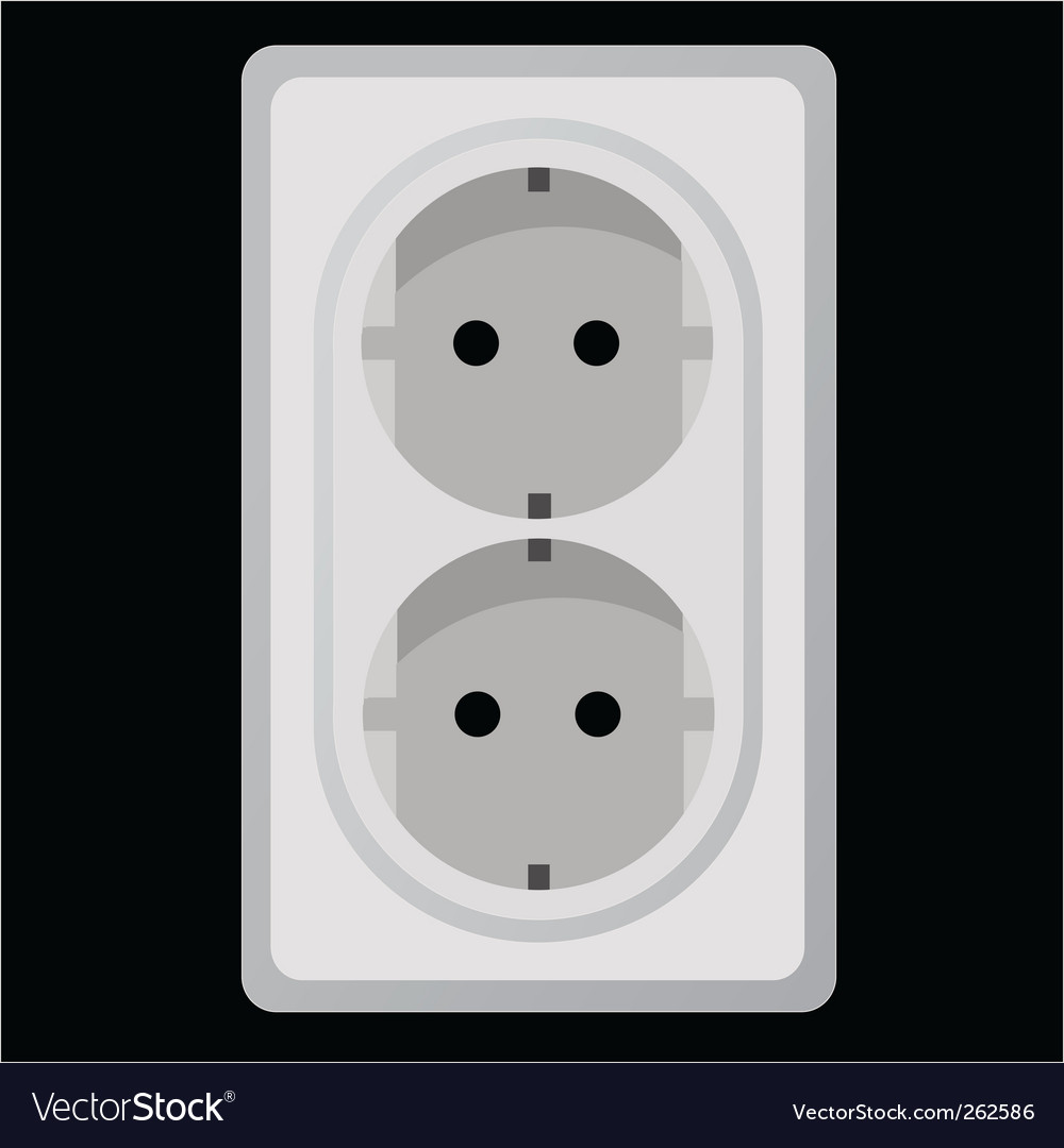 Power socket Royalty Free Vector Image - VectorStock