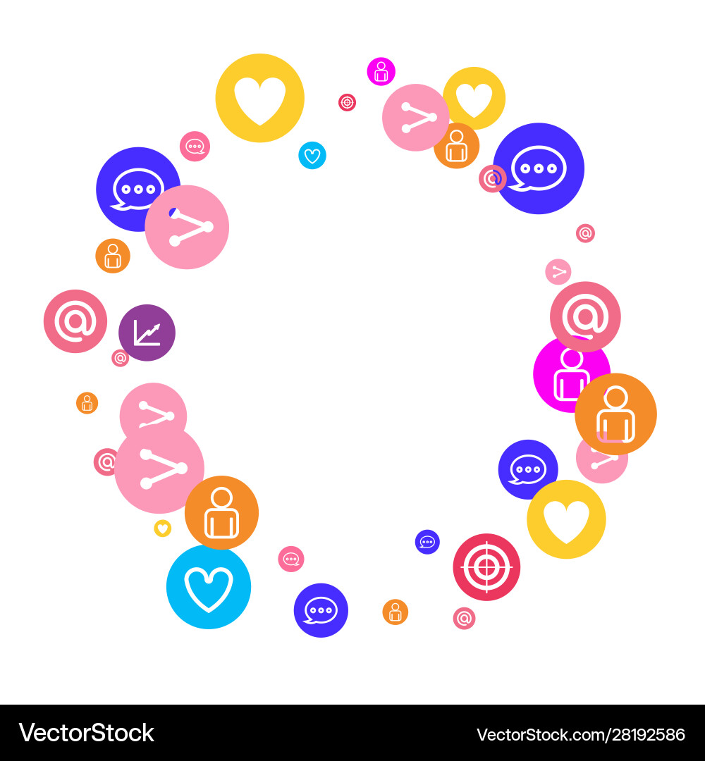 Social media marketing communication concept Vector Image