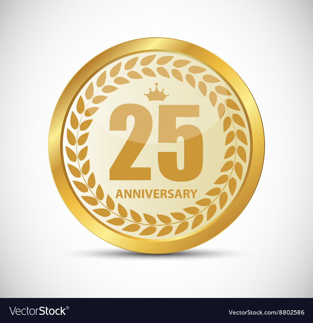 Template logo 25 years anniversary Royalty Free Vector Image Template logo 25 years anniversary Royalty Free Vector Image