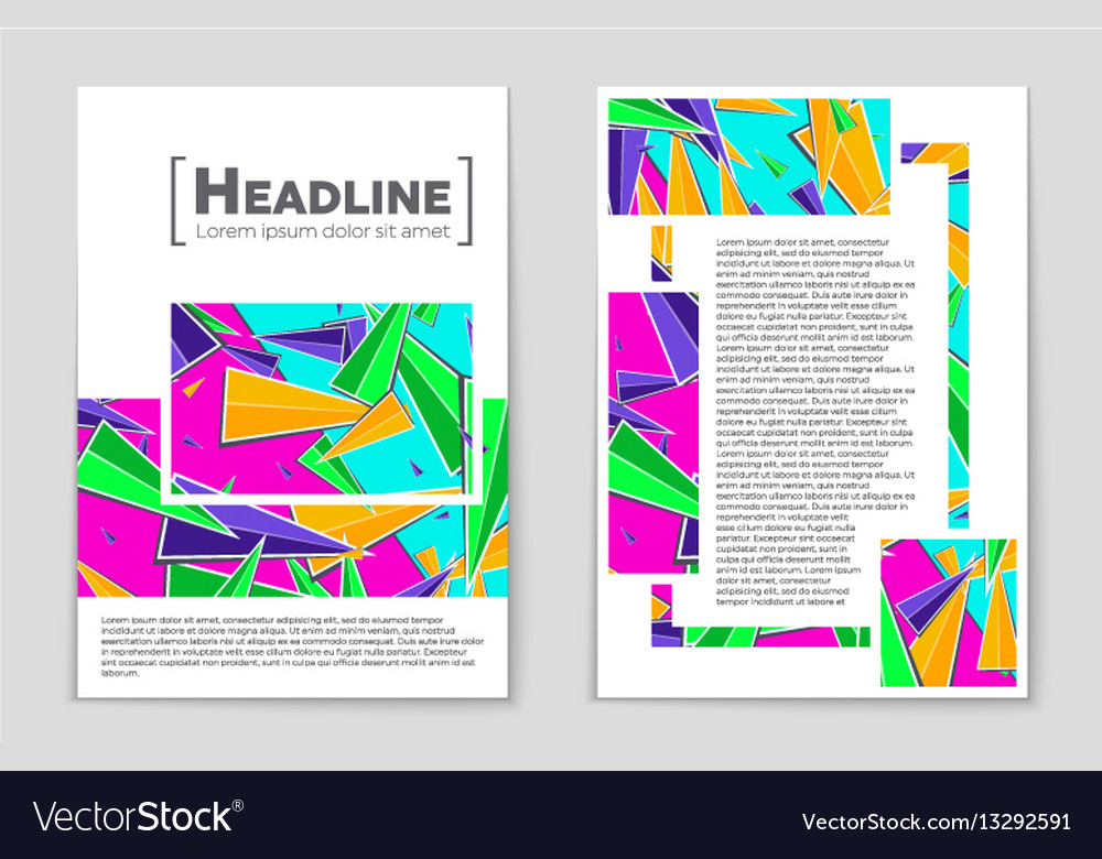 Abstract layout background set for art Royalty Free Vector