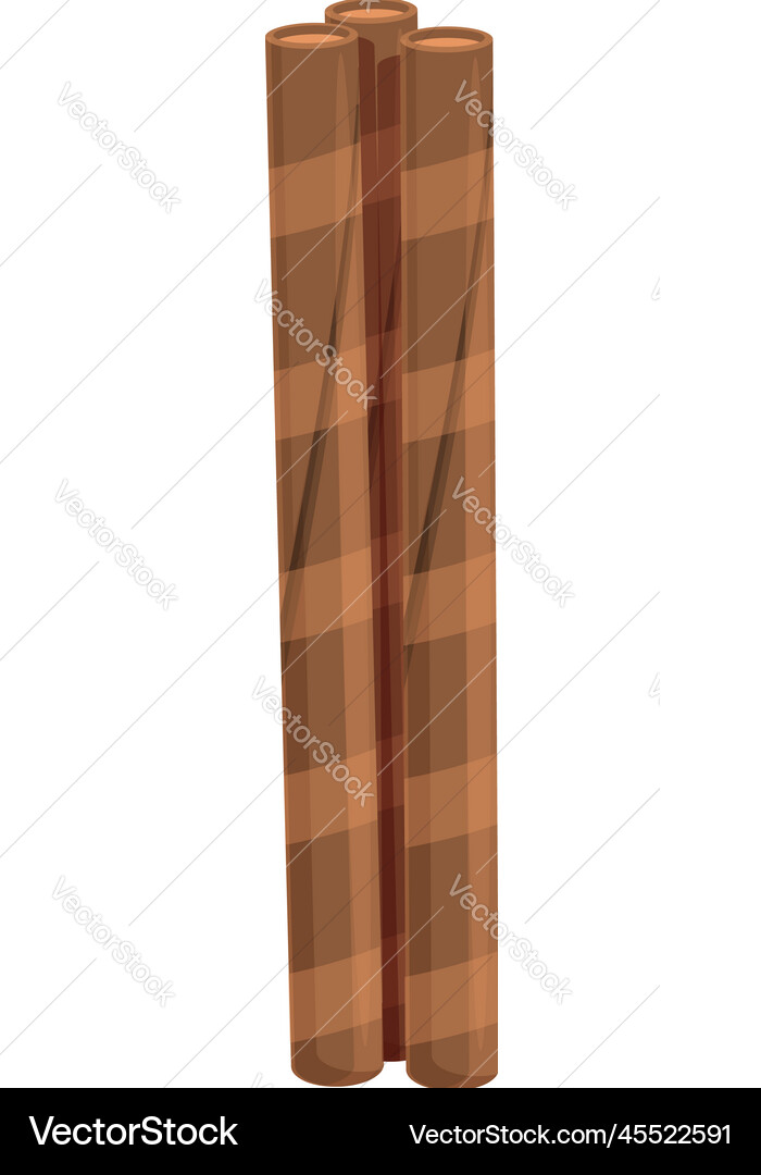 Bakery wafer rolls icon cartoon stick Royalty Free Vector