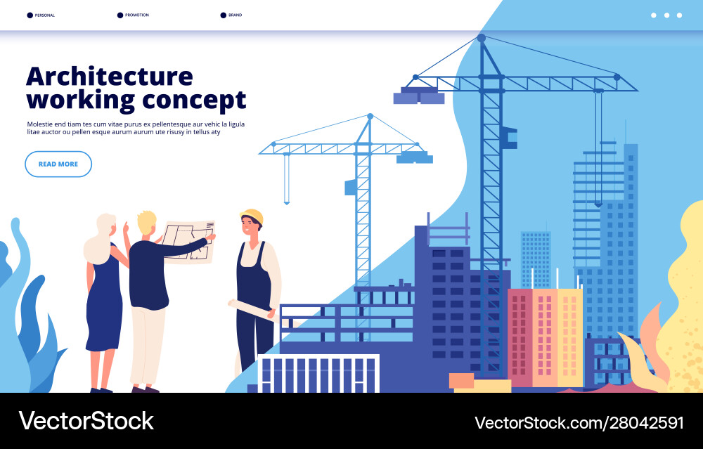 Building construction landing mortgage loan Vector Image