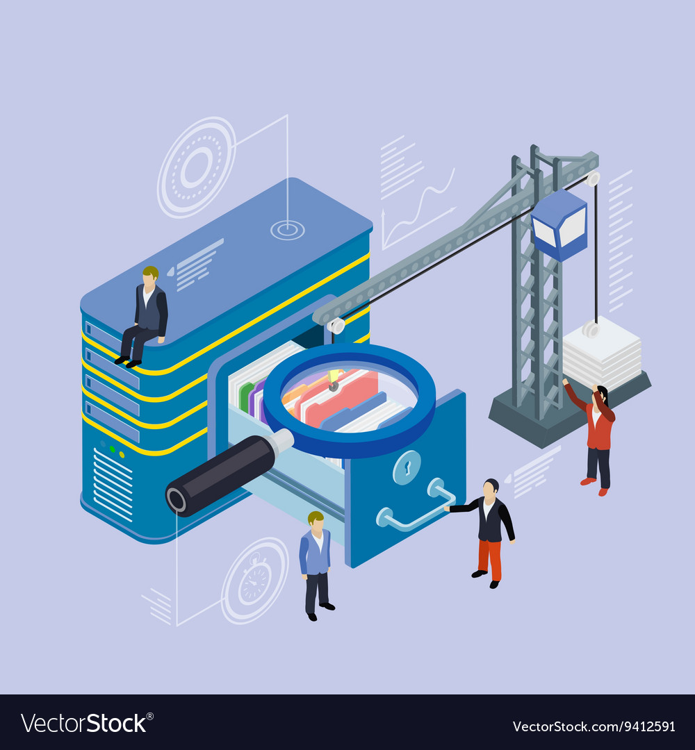 Database Storage Server Royalty Free Vector Image 0610