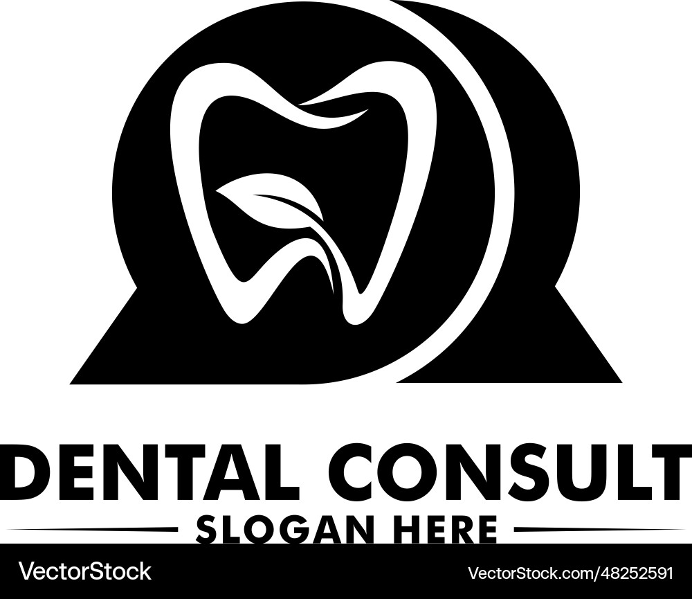 Dental logo design dentist icon template Vector Image