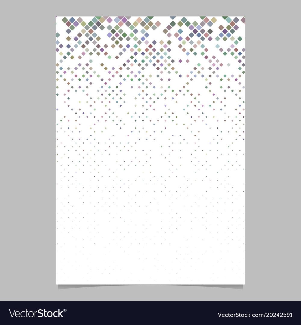 Diagonal square pattern flyer template - mosaic Vector Image