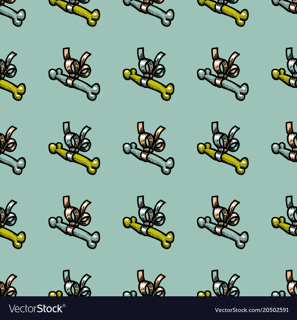 Dog bone present seamless pattern Royalty Free Vector Image