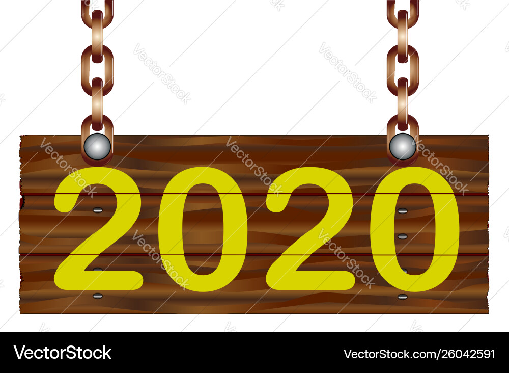 Home sign 2020 new year Royalty Free Vector Image