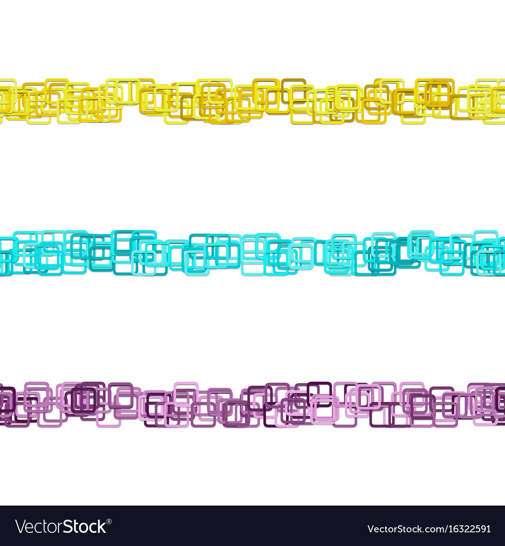 Repeatable square pattern separator line set Vector Image Repeatable square pattern separator line set Vector Image