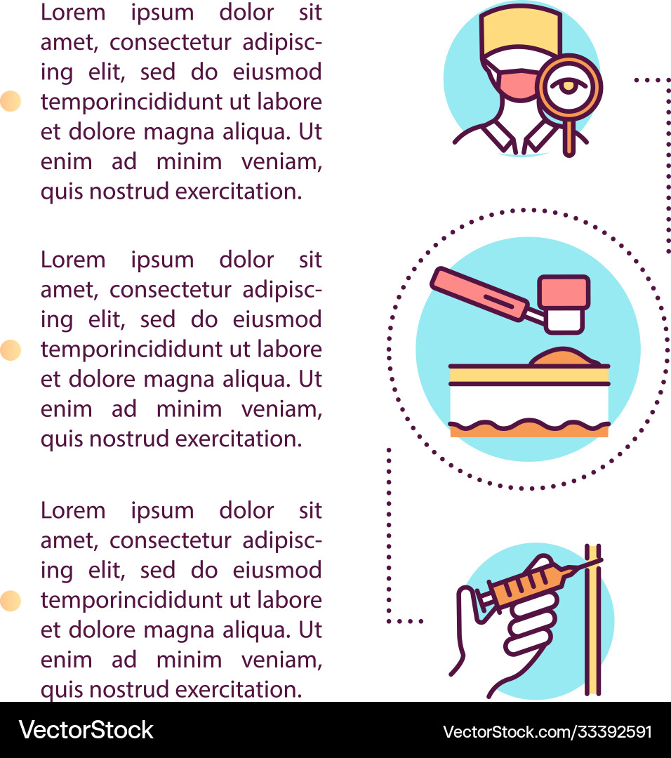 Skin cancer diagnostics concept icon with text Vector Image