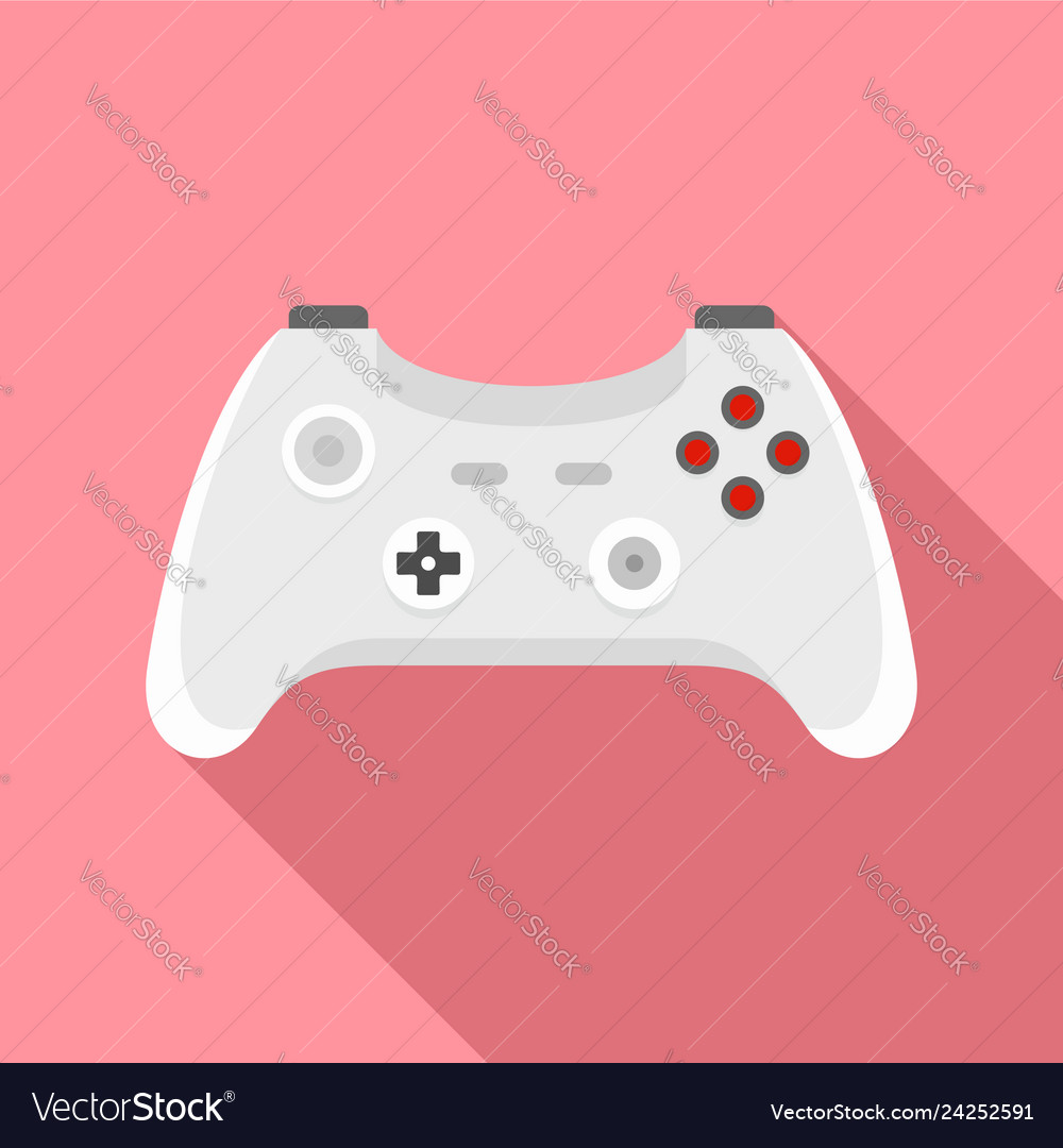 Wireless gamepad icon flat style Royalty Free Vector Image