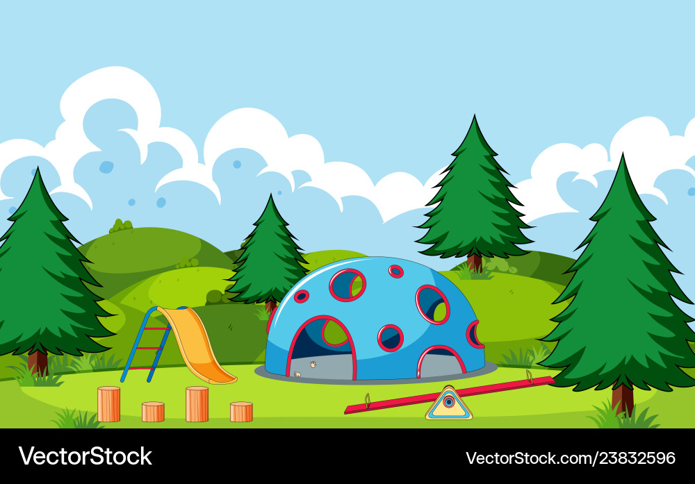 A simple playground scene Royalty Free Vector Image