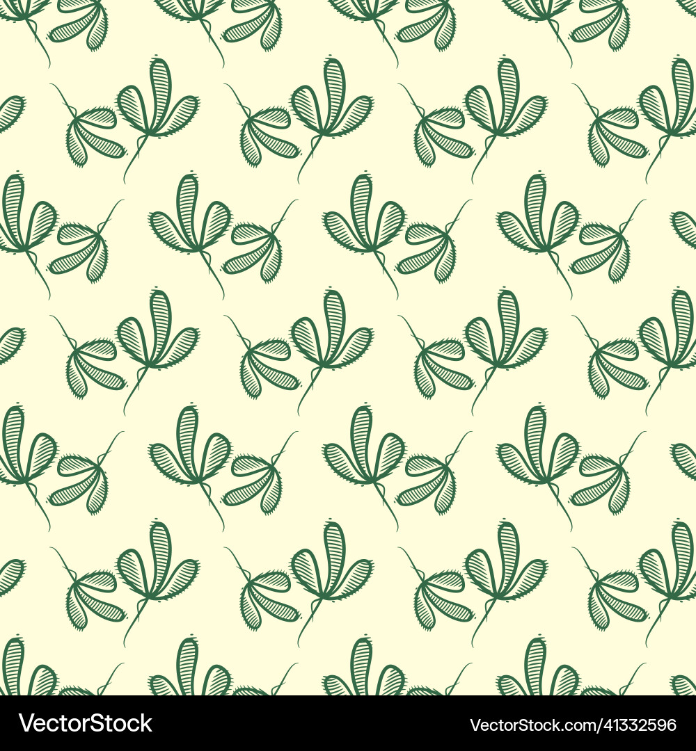 Botanical floral leaves seamless pattern floral Vector Image