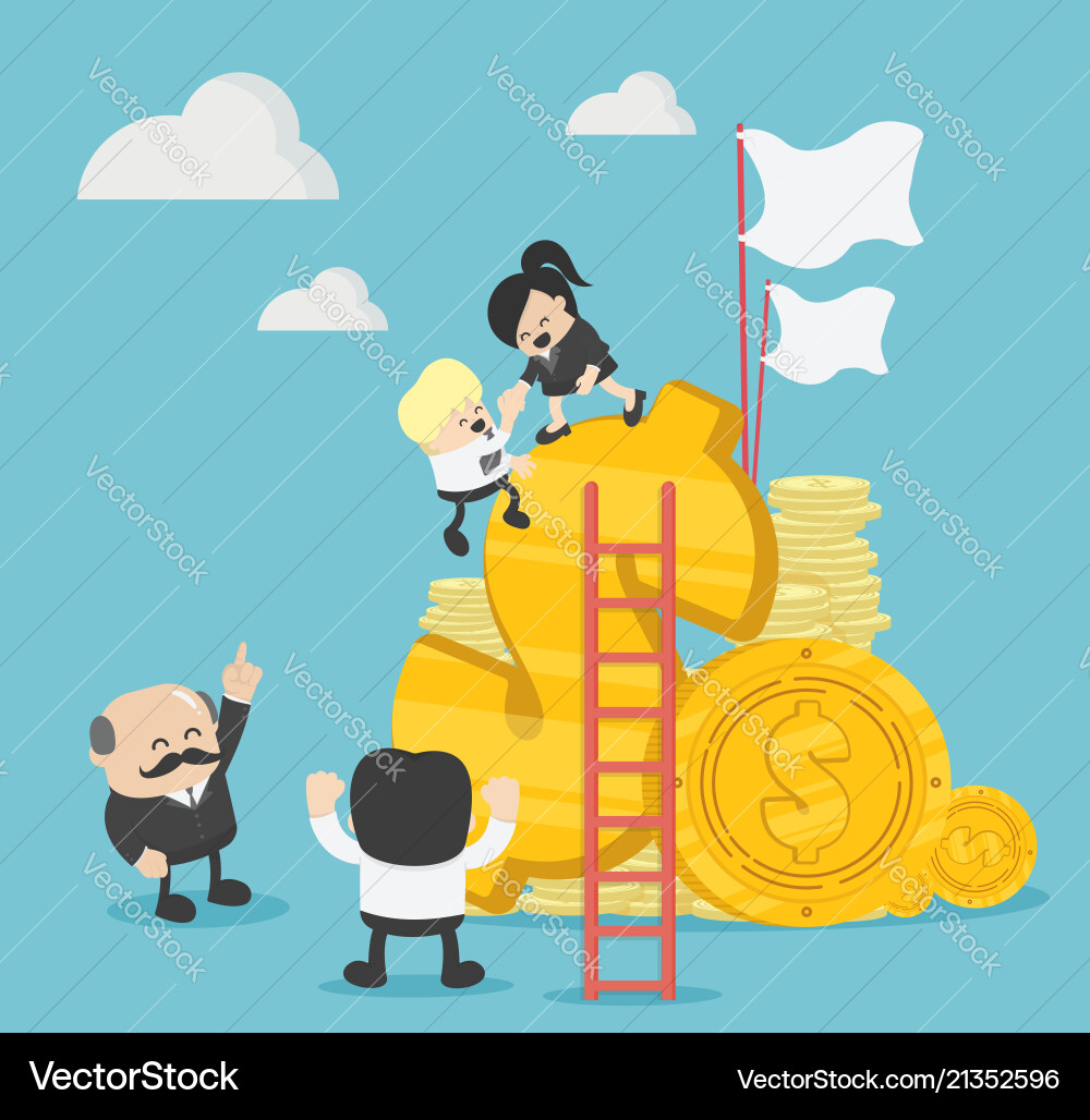 Business team of successful profits Royalty Free Vector