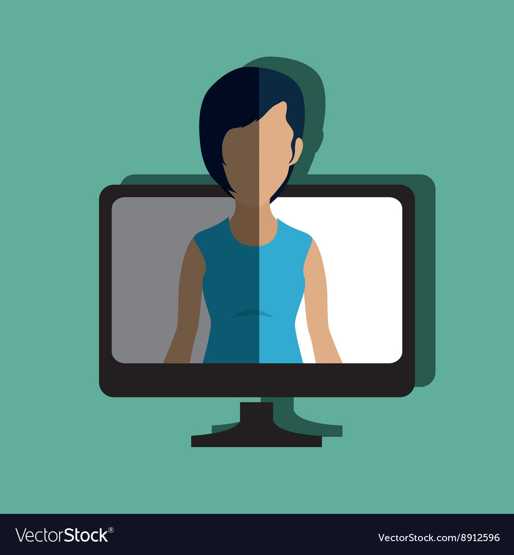 Computer user design Royalty Free Vector Image