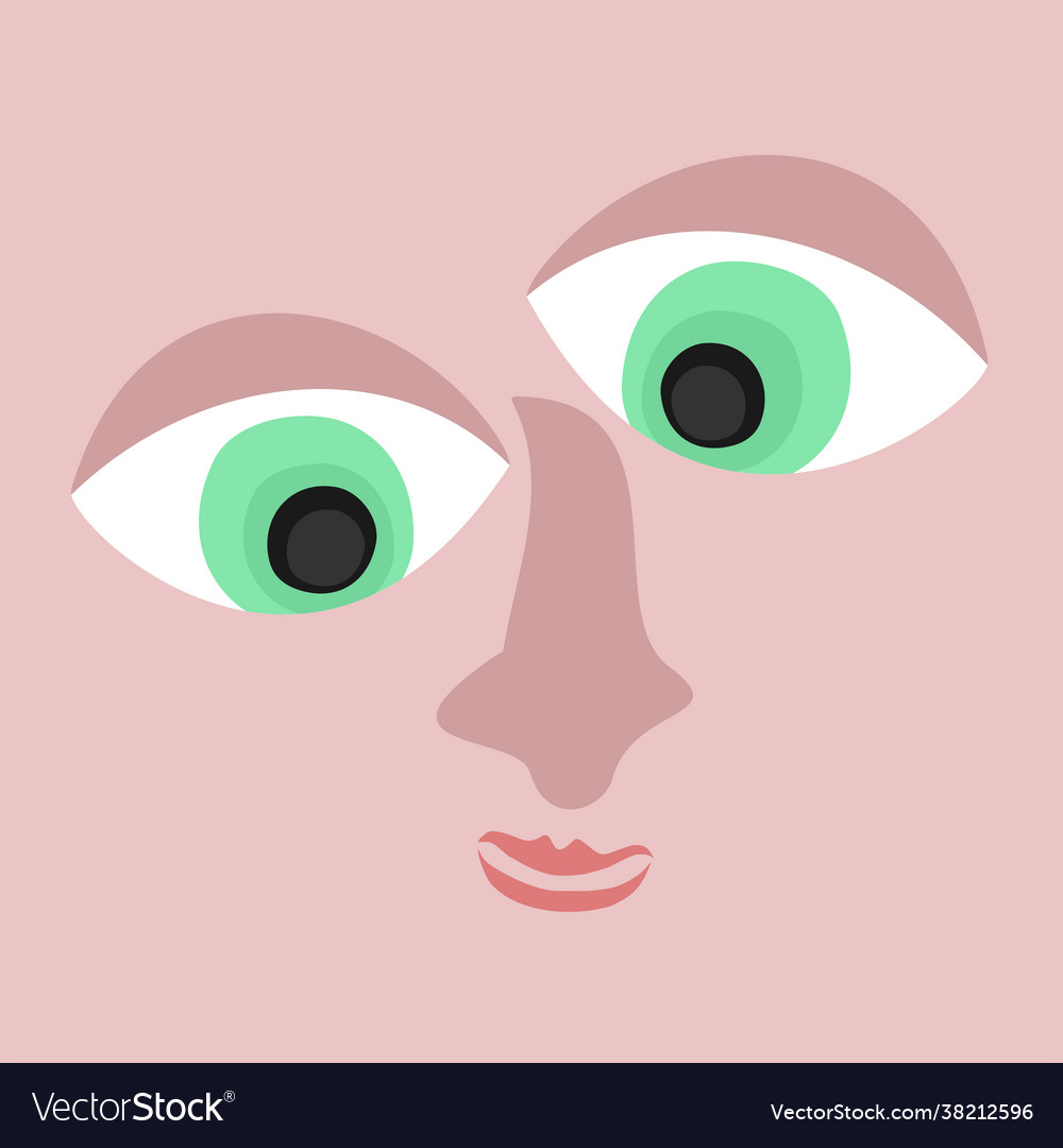 Creative face draw Royalty Free Vector Image - VectorStock