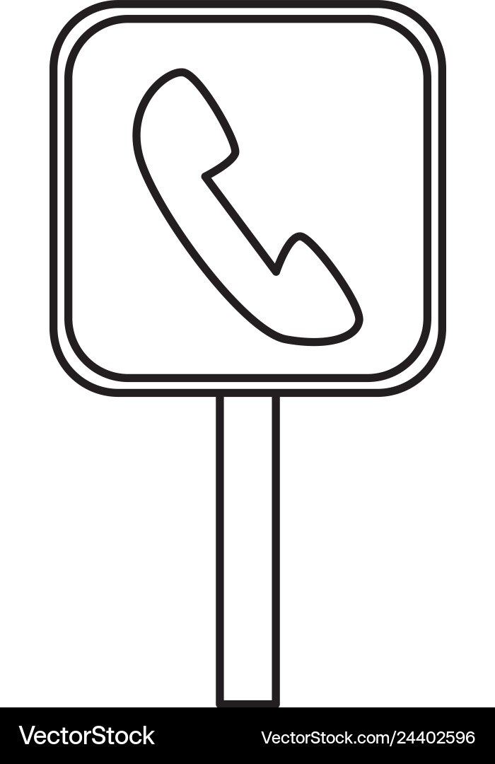 Signal with telephone service Royalty Free Vector Image