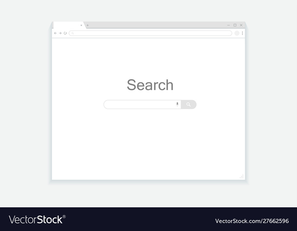 Simple browser window on blue background browser Vector Image