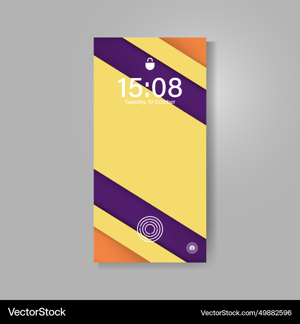 Smartphone screen with colorful geometric Vector Image