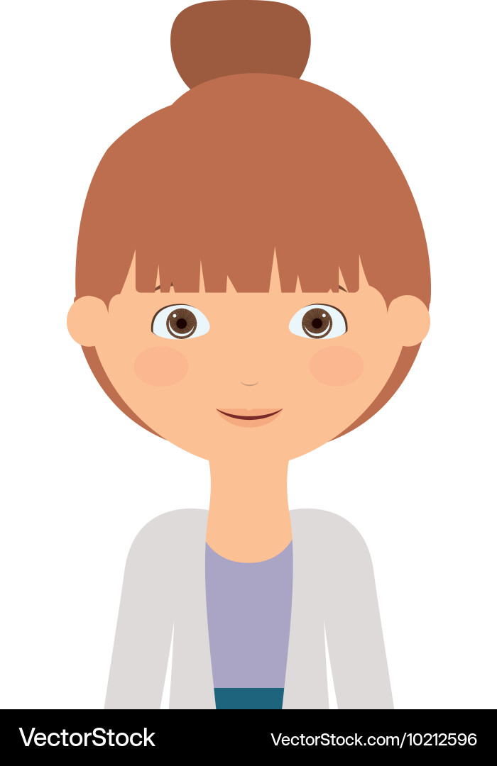 Young woman female isolated Royalty Free Vector Image