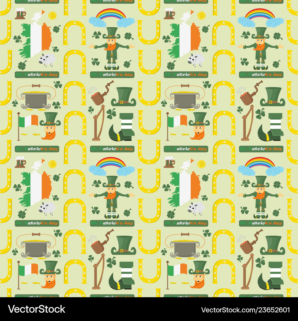 A seamless pattern 6 of irish design for st Vector Image