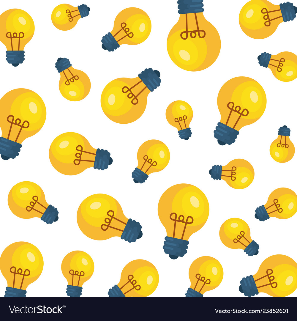 Bulb light idea pattern background Royalty Free Vector Image