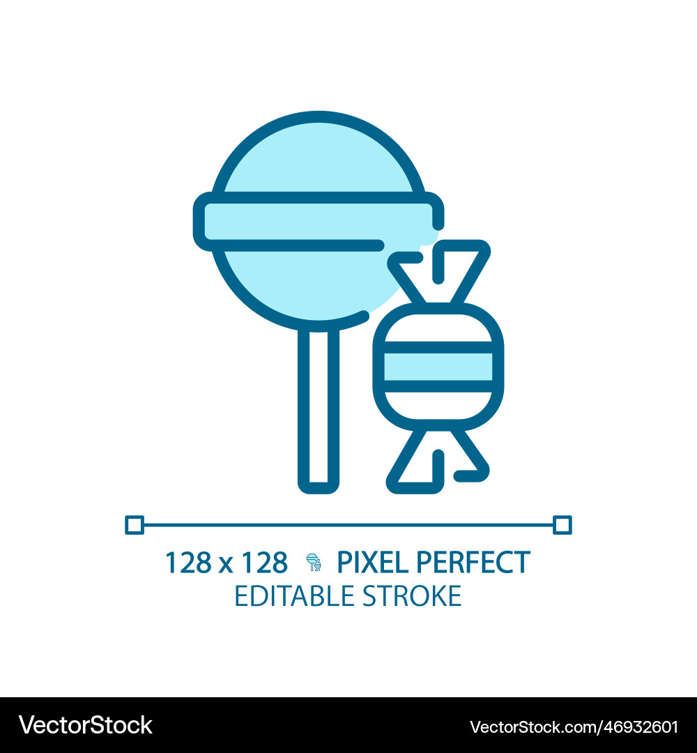 Candy pixel perfect blue rgb color icon Royalty Free Vector