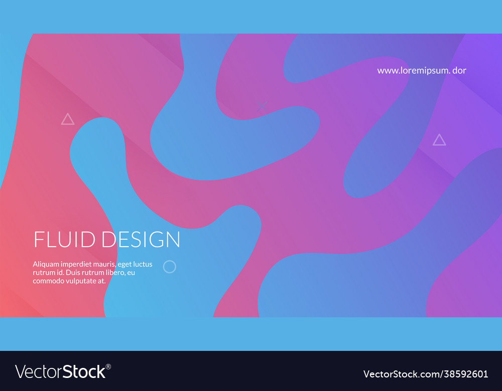 Dynamic poster neon liquid background horizontal Vector Image