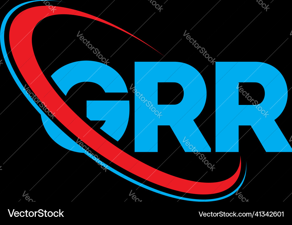 Grr logo letter letter logo design Royalty Free Vector Image