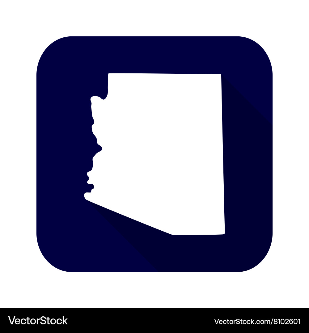Map of the us state arizona Royalty Free Vector Image