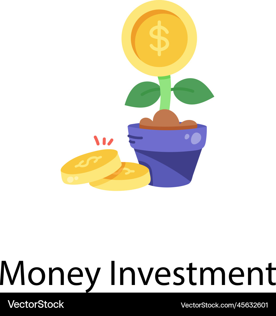 Money investment Royalty Free Vector Image - VectorStock