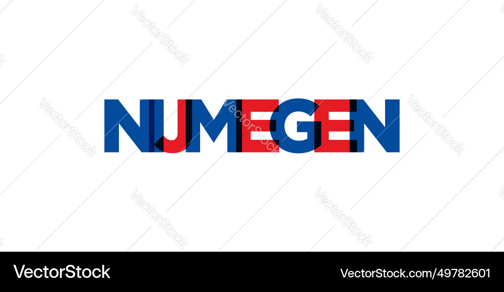 Nijmegen in the netherlands emblem design Vector Image