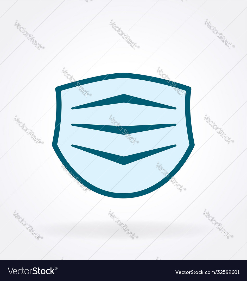 Simple facemask template Royalty Free Vector Image