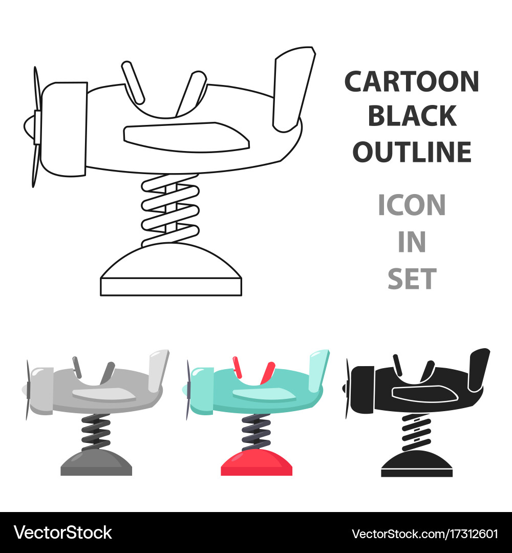 Spring plane icon in cartoon style isolated Vector Image