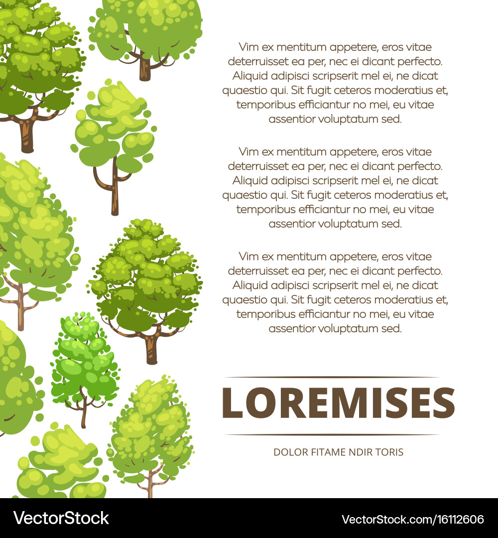 Abstract forest poster design - eco poster Vector Image