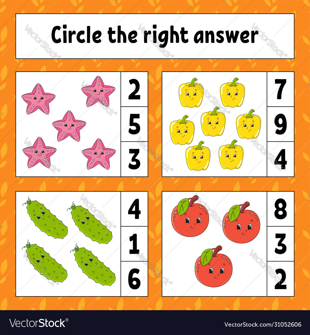 Circle right answer education developing Vector Image