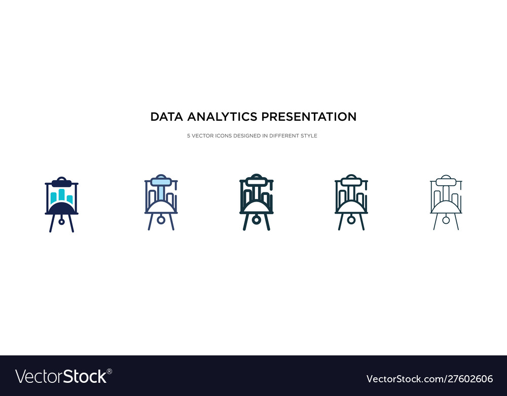Data analytics presentation screen icon Royalty Free Vector