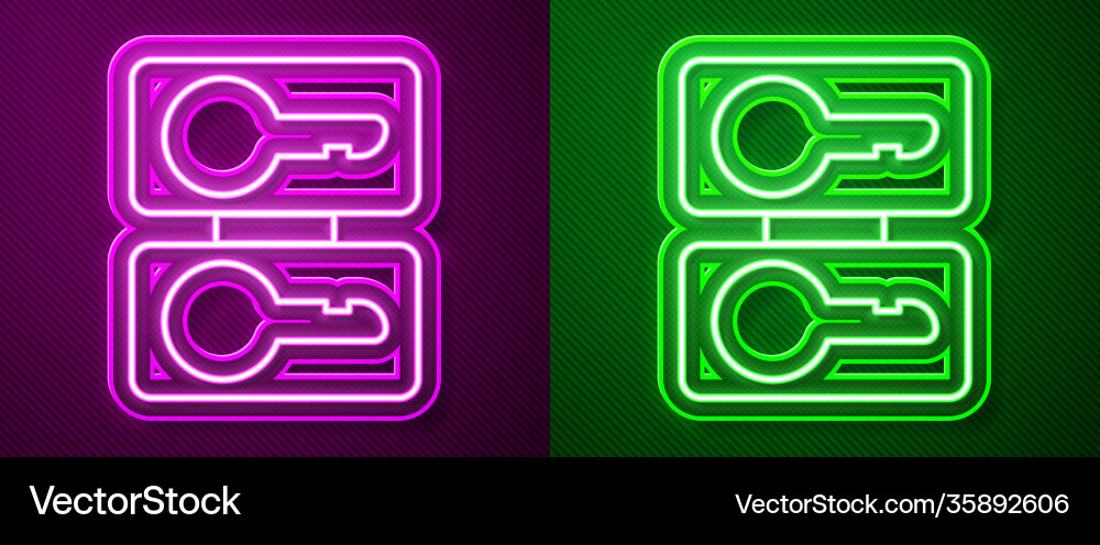 Glowing neon line metal mold plates for casting Vector Image