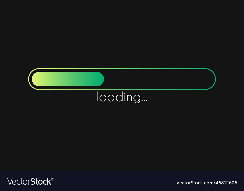 Load bar progress gradient download interface Vector Image