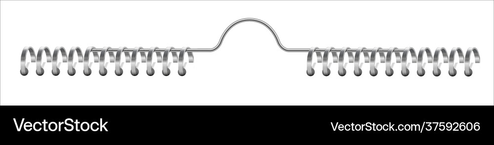 Metal binder realistic silver spiral coils Vector Image