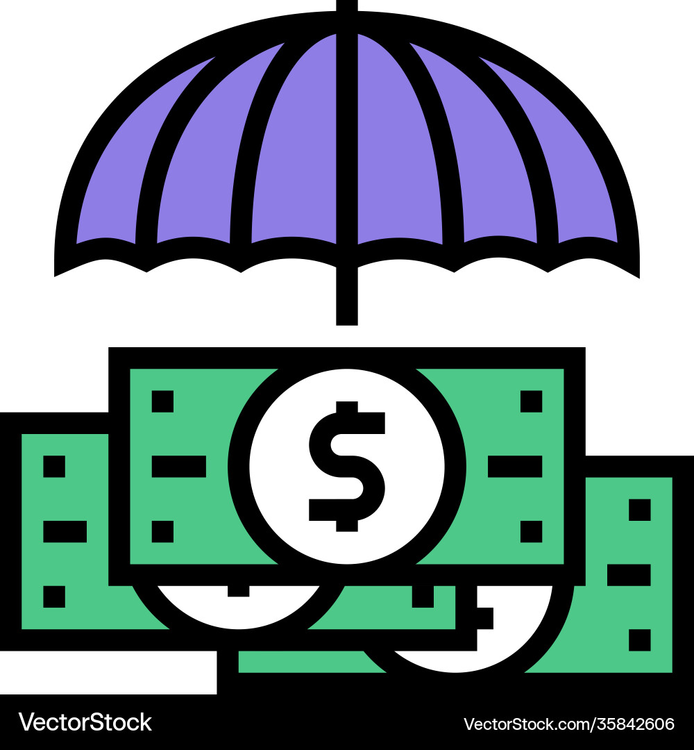 Safe money color icon Royalty Free Vector Image