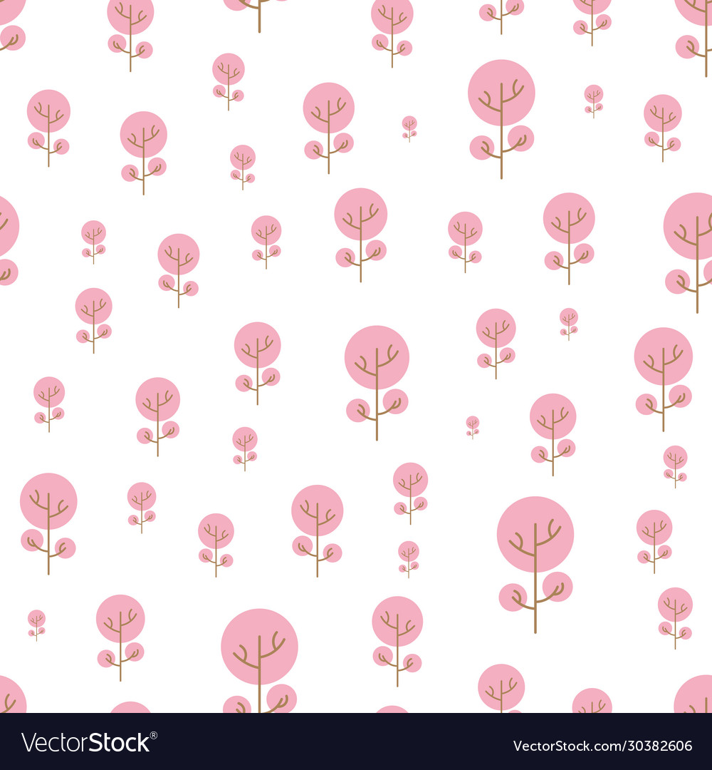 Seamless pattern with colored trees Royalty Free Vector