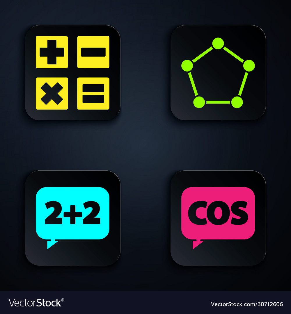 Set mathematics function cosine calculator Vector Image Set mathematics function cosine calculator Vector Image