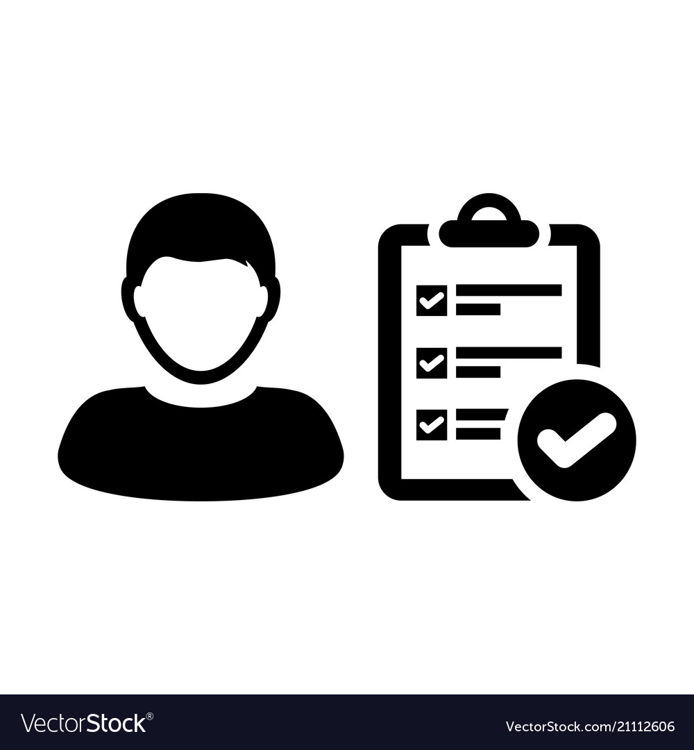 Survey icon male person profile avatar symbol Vector Image Survey icon male person profile avatar symbol Vector Image